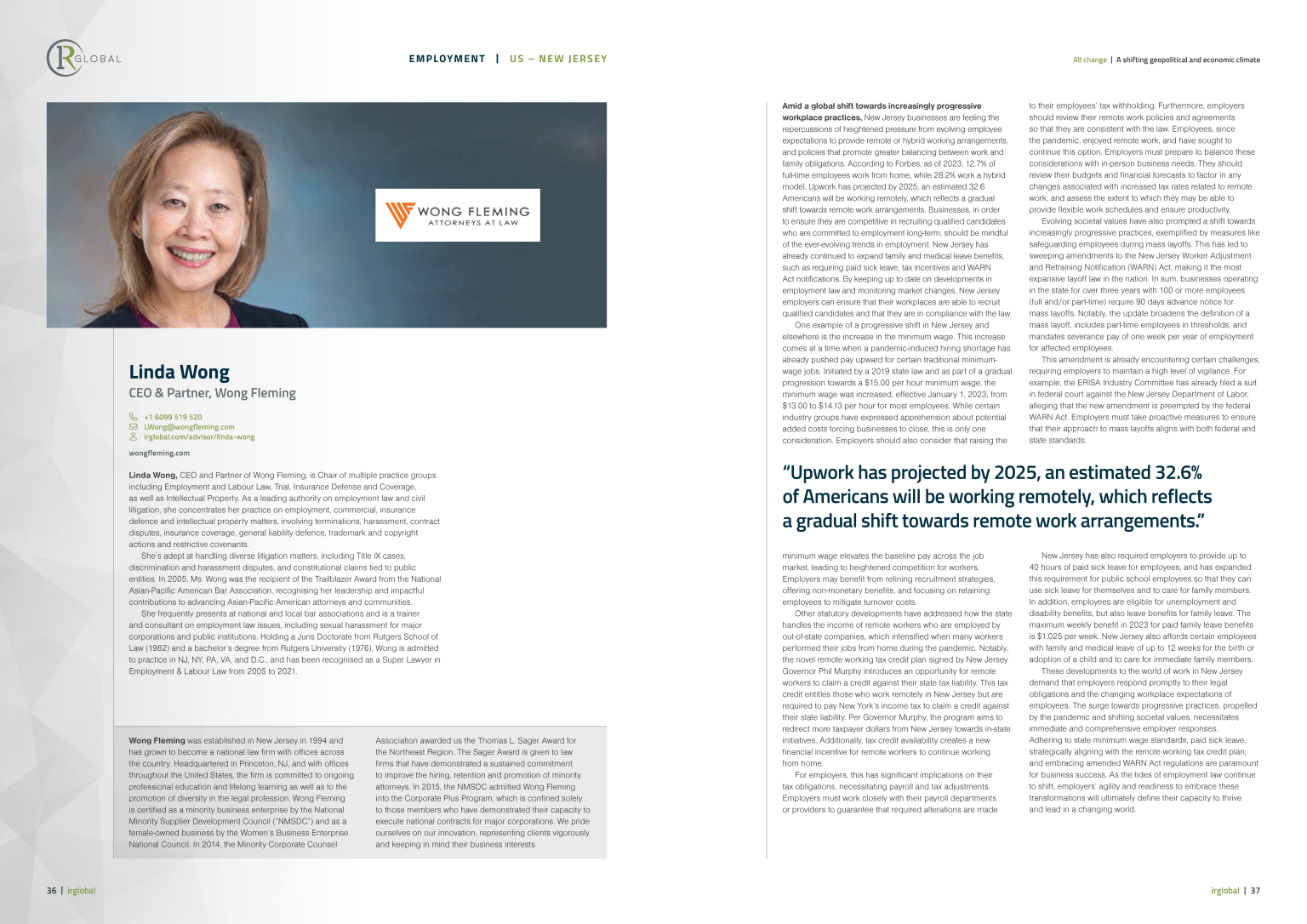 Embracing Progressive Workplace Practice in New Jersey - Wong Fleming